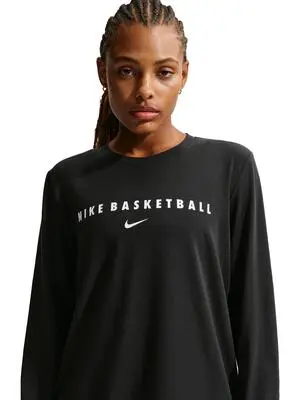 Nike Dri-fit Long-sleeve Warm-up Basketball Top - Black
