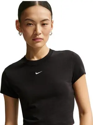 Nike Sportswear Chill Knit Cropped T-shirt - Black