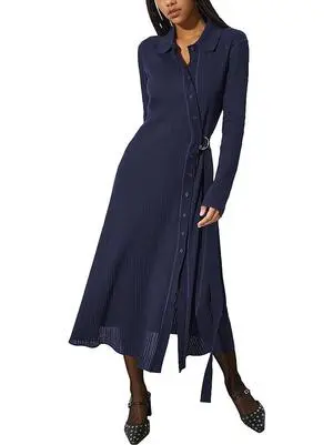 Max & Co. Jersey Shirtdress - Navy