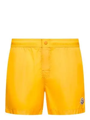Moncler Logo Swim Shorts - Yellow