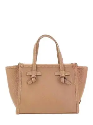 MARCELLA CLUB Mini Miss Marcella Grained-leather Tote - Neutrals