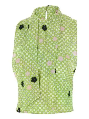 MAISON MARGIELA Floral Print Top - Green