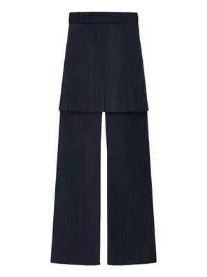 Loewe Ribbed Wide Leg Trousers - Blue