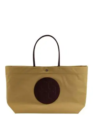 Tory Burch Ella Twist Nylon Shoulder Bag - Beige
