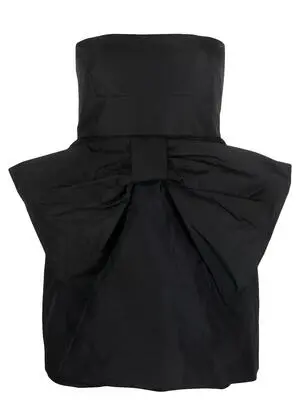 Red Valentino Strapless Bow-detail Minidress - Black