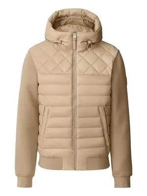 Mackage Fletcher Mixed-media Down Hooded Jacket - Light Camel