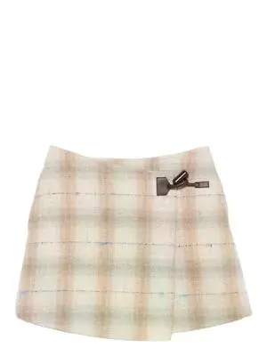 Loewe Check-pattern Mini Skirt - Neutrals