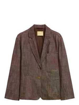 Momoni Single-breasted Denim Jacket - Brown