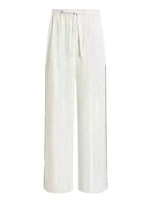 Dolce & Gabbana Striped Jacquard Cotton Vanity Trousers - Neutrals