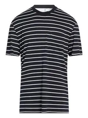 BRUNELLO CUCINELLI Man T-shirt Midnight Blue Size S Silk, Cotton