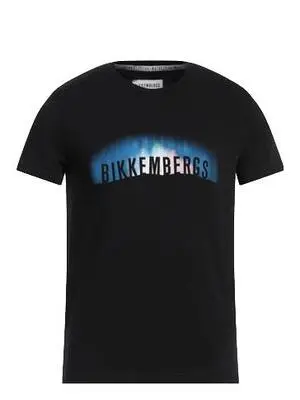 BIKKEMBERGS T-shirt Size Cotton, Elastane - Black