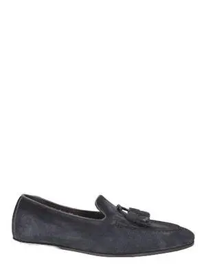 Santoni Midnight Soft Leather Loafers - Blue