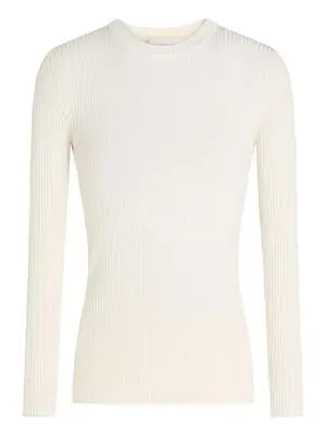 Zimmermann Ribbed-knit Top - Off-white