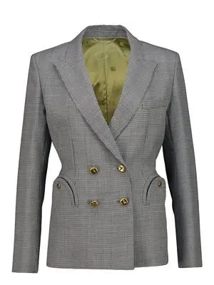 BLAZÉ MILANO Houndstooth Virgin Wool Blazer - Grey