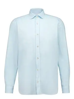 Boglioli Sky Cotton Long-sleeve Shirt - Blue