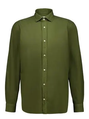 Boglioli Khaki Cotton Long-sleeve Shirt - Green