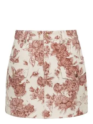Cara Cara Wayne Mini Skirt - Tossed Floral Ginger
