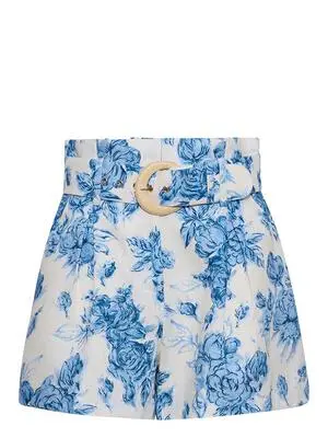Cara Cara Printed Palmer Short - Tossed Floral Blue