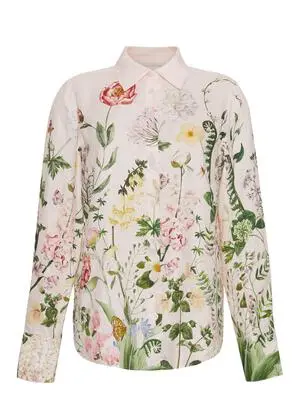 Cara Cara Printed Button-down Shirt - Bloomsfield Pink