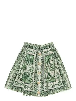 Cara Cara Betty Mini Skirt - Hudson Scarf Mint