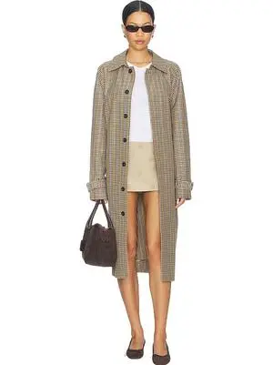 FRAME The Plaid Mac Coat - Mocha Check