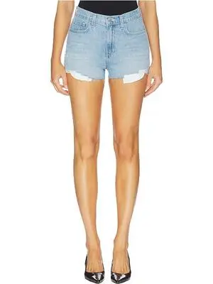 L'Agence Clark High Rise Denim Short - Bellflower Destruct