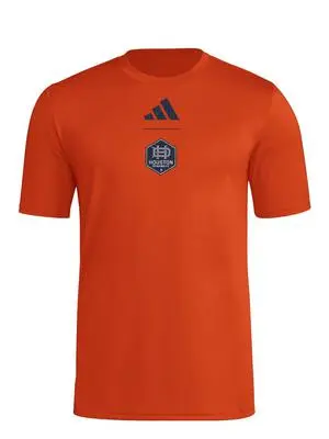 Adidas Houston Dynamo Short Sleeve Pregame T-shirt - Collegiate Orange / Mls-hdy-s1d