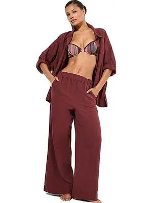 Victoria's Secret Swim Beachwear Linen Pants - Red