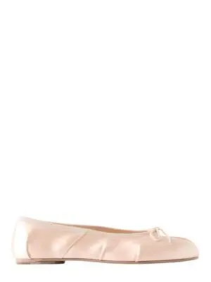 MAISON MARGIELA Tabi Split-Toe Satin Ballet Flats Orange