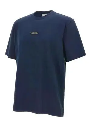 Iceberg Logo Patch Cartoon Print T-shirt - Blue