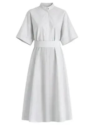 Liviana Conti Tie-waist A-line Midi Dress - Grey