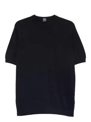 Fedeli Crew Neck Short-sleeve T-shirt - Blue