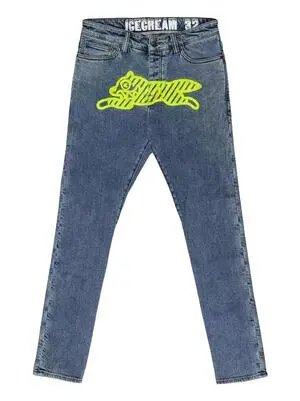 ICECREAM Neon-graphic Jeans - Blue