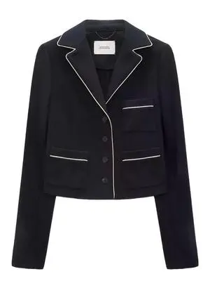 Dorothee Schumacher Piped Trim Jacket - Blue