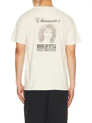 WILLY CHAVARRIA House Of Style Easy Tee In Cream - Masa