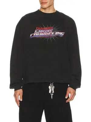 WILLY CHAVARRIA Crisis Counseling Longsleeve Buffalo Tee - Black