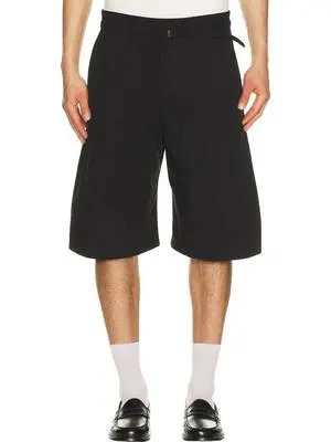 LE17SEPTEMBRE Belted Curved Shorts - Black