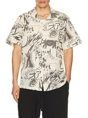 Oas Gensou Cuba Shirt In Cream - Ecru