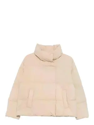 Max Mara Kaiser Funnel-neck Quilted Jacket - Neutrals