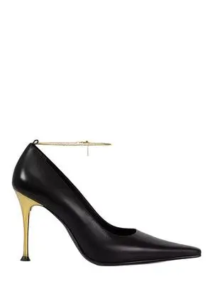 POTAMY Chain Stiletto Pumps - Black