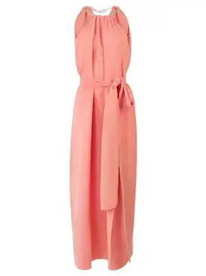 Carolina Herrera Chain-strap Halterneck Midi Dress - Pink