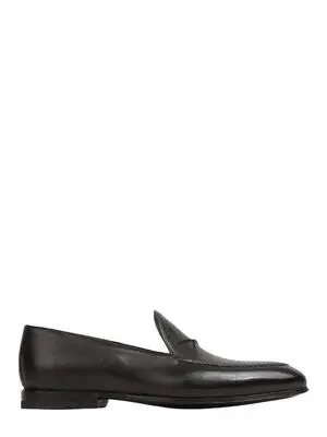 BONTONI Bontoni Grained Leather Loafers