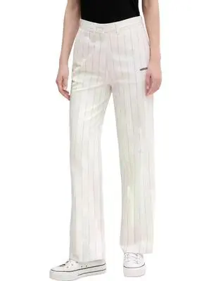 Adidas Pinstripe Trousers - White