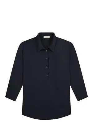 SLOWEAR Zanone Button Polo Shirt - Blue