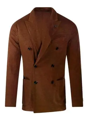 LARDINI Double-breasted Blazer - Brown