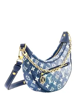 LOUIS VUITTON Loop Hobo Bag Monogram Jacquard Denim - Blue