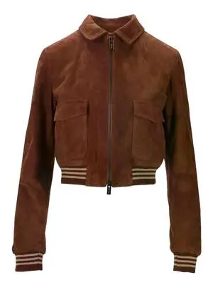 LA ROSE Suede Jacket - Brown