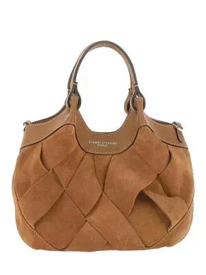 GIANNI CHIARINI Dua Geometric Woven Tote - Brown