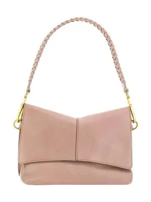 GIANNI CHIARINI Diva Braided Strap Leather Shoulder Bag - Pink