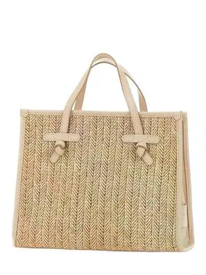 GIANNI CHIARINI Miss Marcella Straw Tote Bag - Neutrals